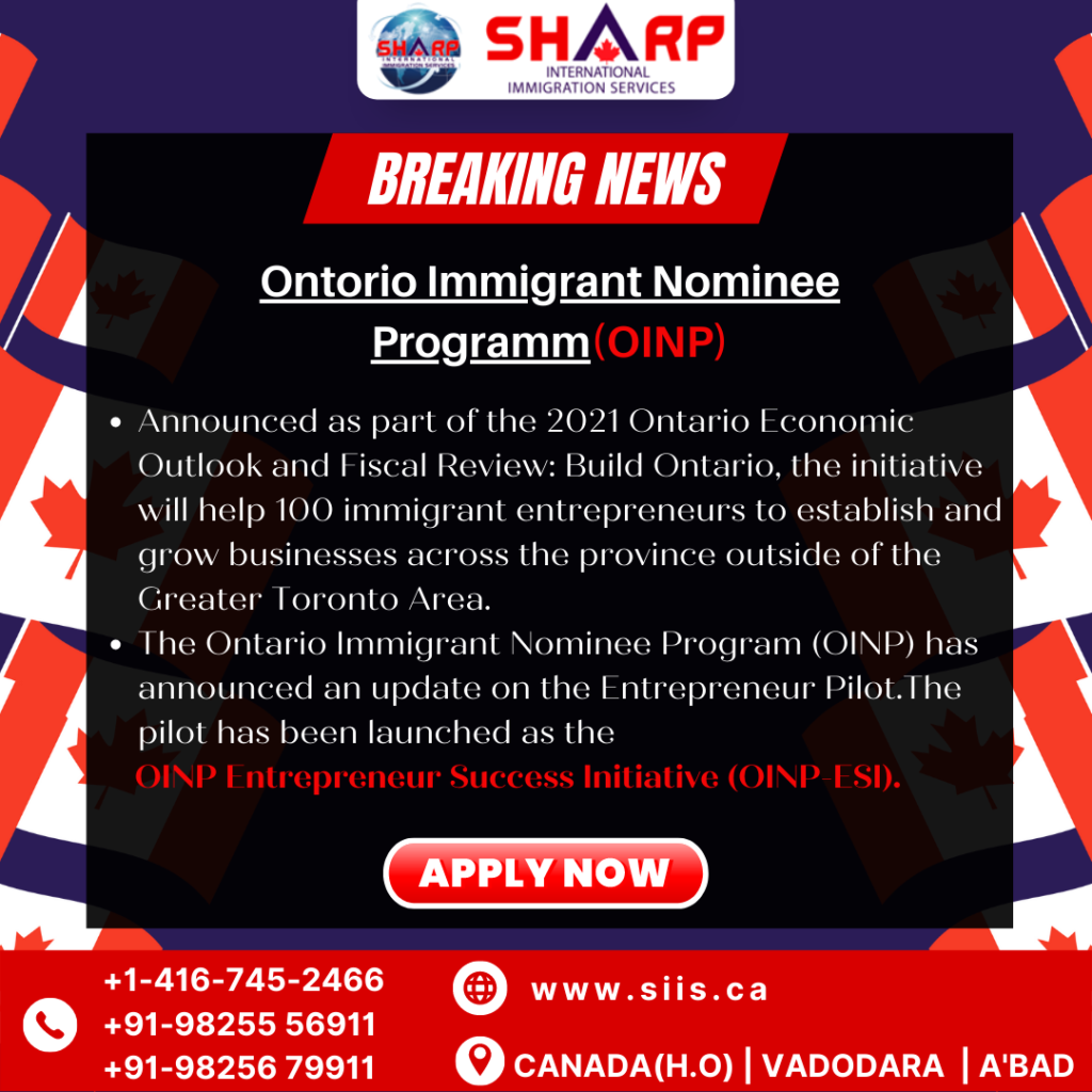 The Ontario Immigrant Nominee Program (OINP) - SIIS Canada The Ontario Immigrant Nominee Program (OINP) - SIIS Canada